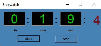 Stopwatch Application In Visual Basic Net