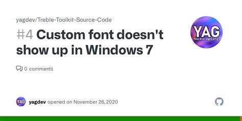 Custom Font Doesn T Show Up In Windows 7 Issue 4 Yagdev Treble