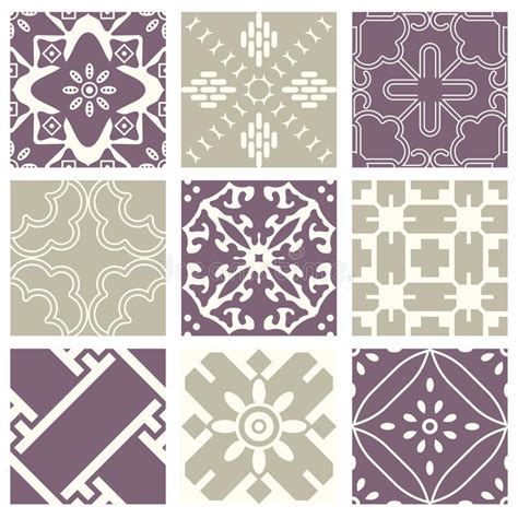 Classic Vintage Elegant Pastel Violet Seamless Abstract Pattern Stock
