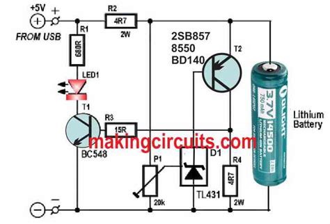 Lithium Ion Battery Charger Schematic