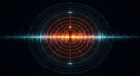 Abstract Sound Wave Visualization Dynamic Energy And Frequency Spectrum Display Stock