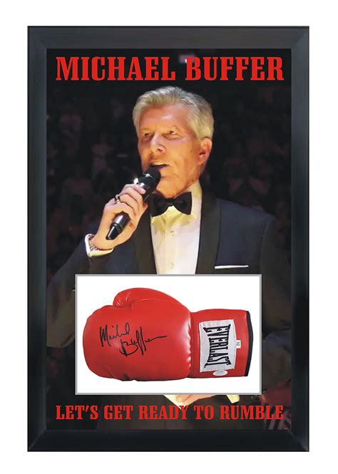 Michael Buffer Signed Boxing Glove On The Dotted Line