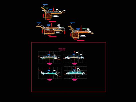 Highway Drainage System In Dwg 718 15 Kb Cad Library