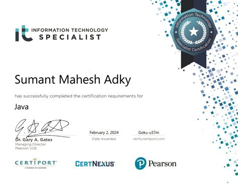 Sumant Adky On Linkedin Completed Global Certification In Java