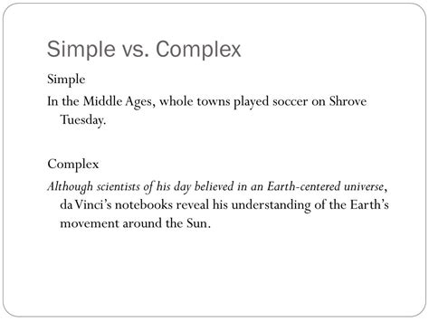Ppt Simple Vs Complex Powerpoint Presentation Free Download Id