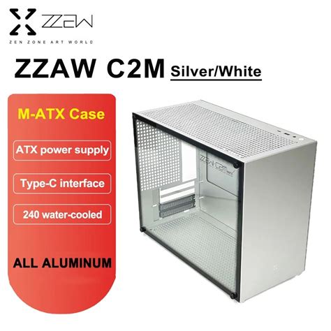 Zzaw C2m Aluminum Maxt Computer Case Support Atx Psu 240 Water Cooled