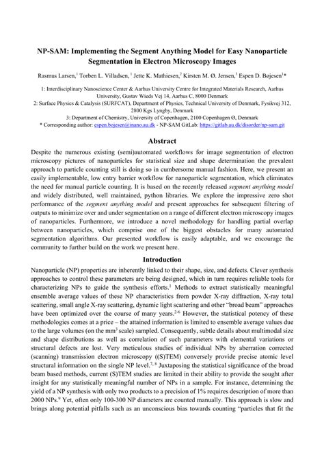 Pdf Np Sam Implementing The Segment Anything Model For Easy