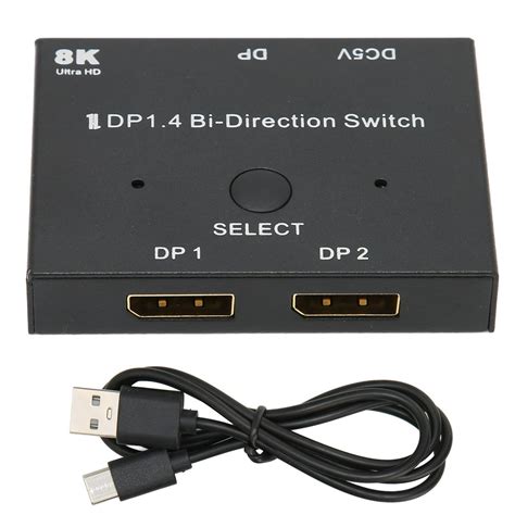Conmutador Displayport 2x11x2 Displayport Bidireccional Compatible Con