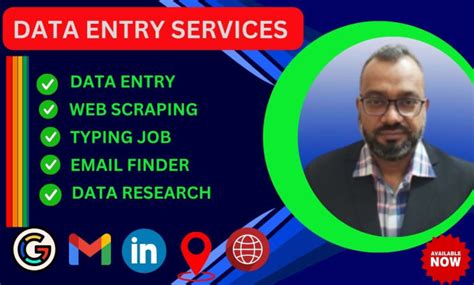 Do Fastest Data Entry Web Scraping Typing And Email Finder By