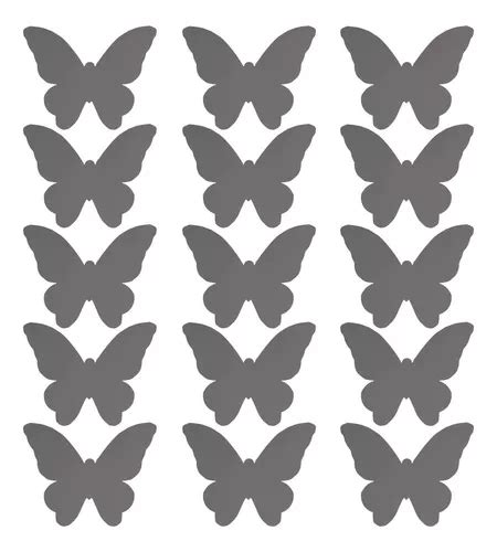 Mariposa Gris Fiesta Decorar Recuerdos 6x8cm Mylin 15pz MercadoLibre