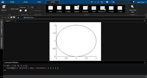 Matlab での四角形のプロット Rectangle 関数