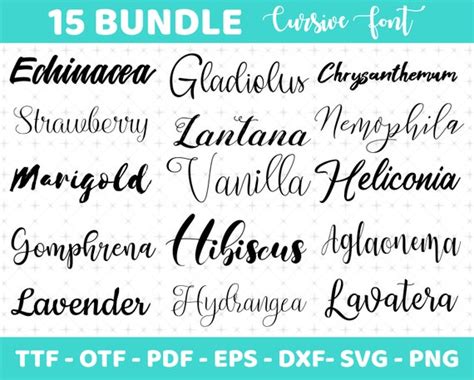 Cursive Font Svg Bundle Cursive Font Cursive Font Bundle For Etsy Uk