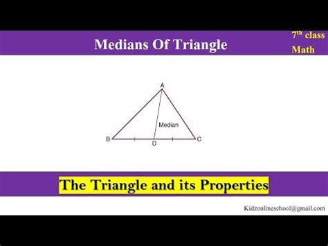 About Median Medians Of Triangle The Triangle And Its Properties