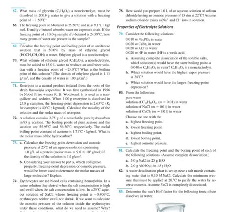 Solved 546 Chapter 11 Properties Of Solutions 63 Match The Chegg