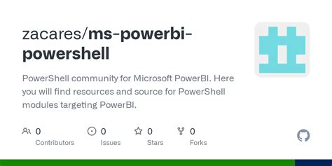 Github Zacaresms Powerbi Powershell Powershell Community For Microsoft Powerbi Here You