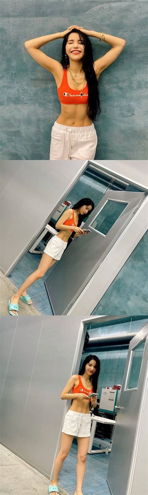 마마무 솔라 극한 다이어트로 식스팩끼지탄탄 몸매 N샷