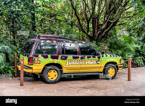 Orlando Florida Usa December 2018 Adventure Car At Jurassic Theme