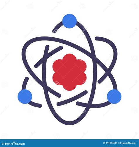 Atom Electrons Rotating In Orbits Around Atomic Nucleus Science