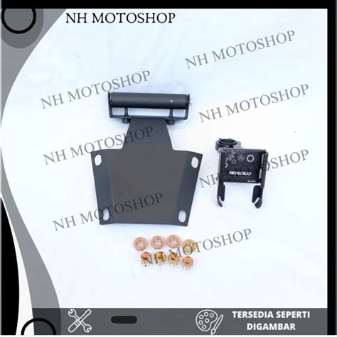 Jual Paket Holder Gps Hp Cb 150 X Phone Holder Bg Alumunium Stang Motor