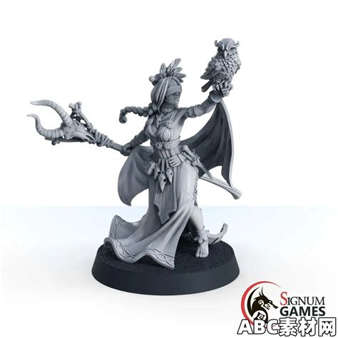 盲眼女巫费尔尼西亚雕塑3d打印模型fernesia the blind sorceress 3d model abc素材资源网
