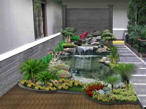Contoh Kolam Ikan Hias Minimalis Eksterior Rumah 1464