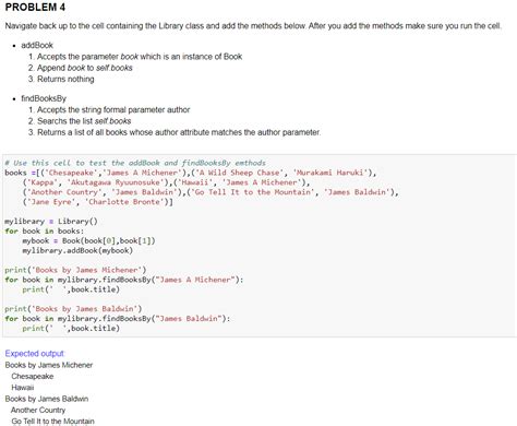 Solved Problem Define A Class Named Book Each Instance Of Chegg