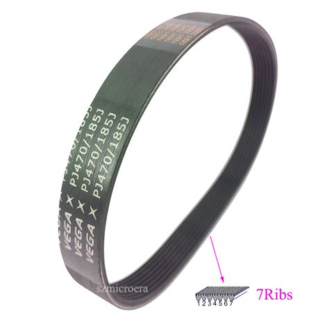 VEGA V-Belt PJ470 185J 3/4/5/6/7/8/9 Ribs Treadmill Motor Belt Rubber ...