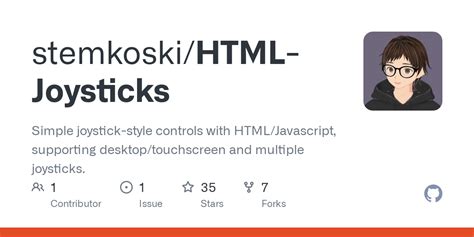github stemkoski html joysticks simple joystick style controls with html javascript
