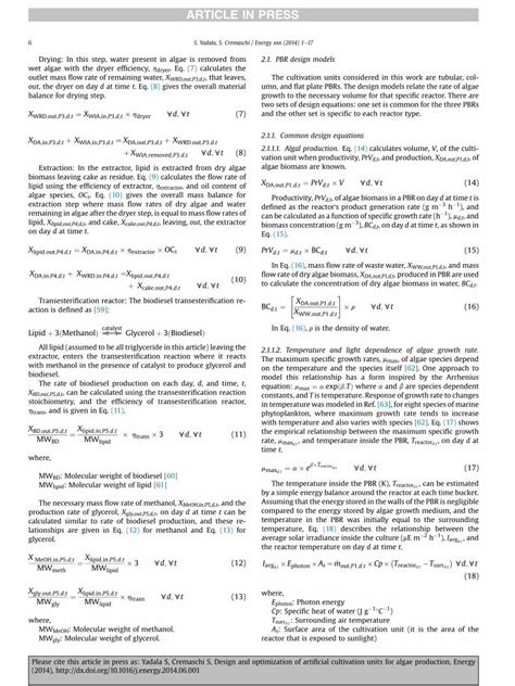 Pdf Design And Optimization Of Artificial Cultivation Units For Algae