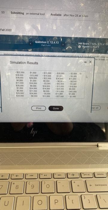 Solved Implement A Financial Simulation Model For A New