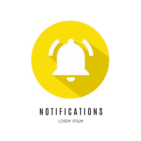Notifications Icon In Flat Logo For Business Stock Vector 21383393 Vector Art At Vecteezy