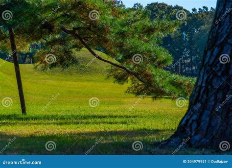 Silla Oreung Royal Tombs At Gyeongju Republic Of Korea Stock Image