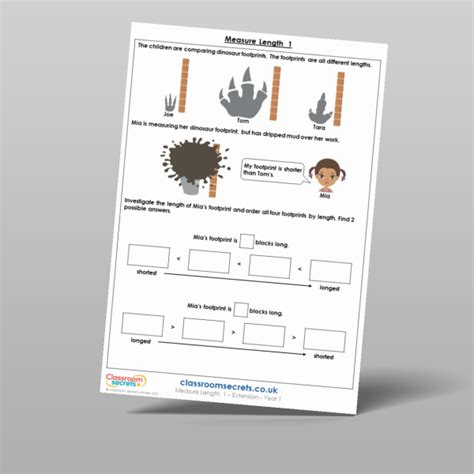year 1 measure length using objects extension resource classroom secrets