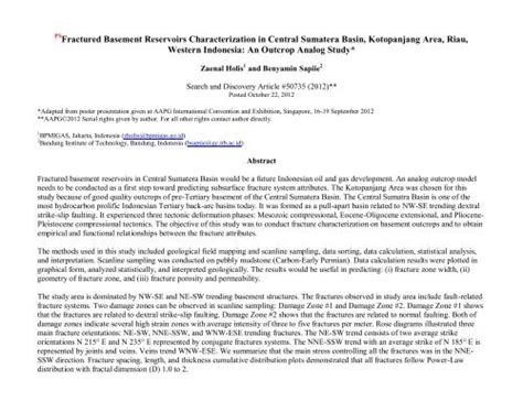 Fractured Basement Reservoirs Characterization In Central