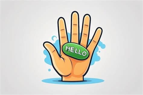 Premium Photo Waving Hand Gesture Emoji Icon Illustration Sign Hello