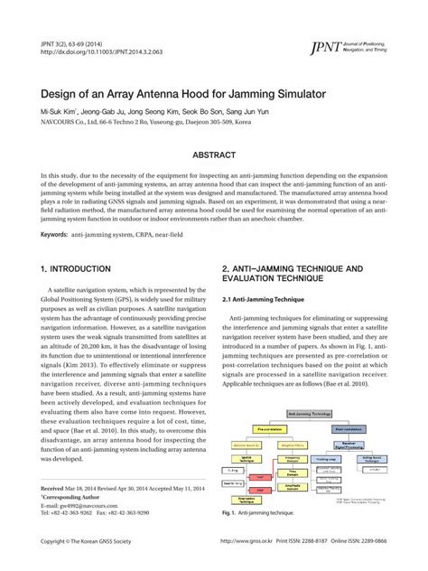 Pdf Design Of An Array Antenna Hood For Jamming Simulator