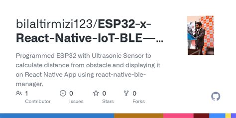 Github Bilaltirmizi123esp32 X React Native Iot Ble Ultrasonic