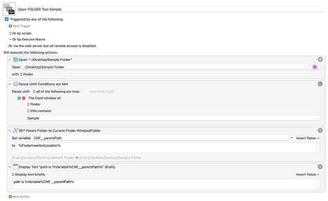 Open Folder Test Sample Macro V110 Only Works Sometimes