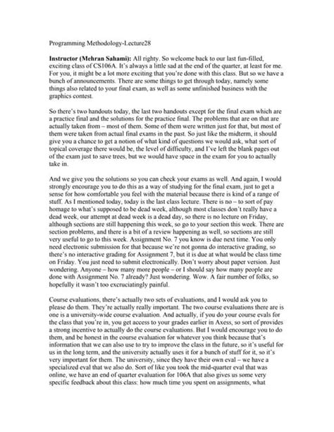 Programming Methodology Lecture28 Pdf Educational Assessment Education