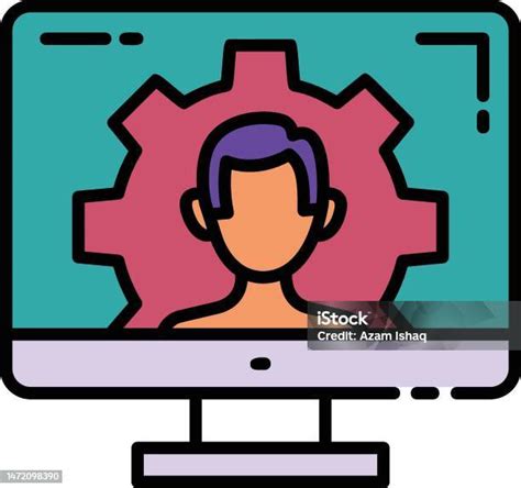 웹 유지 보수 기술자 개념 그것은 기술자 아바타 스톡 일러스트 레이 션 긱 경제 또는 괴짜 벡터 아이콘 디자인 클라우드 컴퓨팅