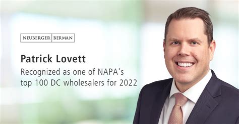 Congratulations To Patrick Lovett For The Napa 2022 Advisor Allies