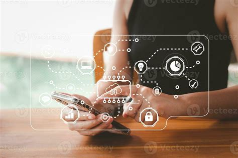 Businesswoman Is Analysis Database 20674772 Stock Photo At Vecteezy