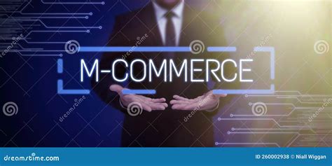 Text Caption Presenting M Commerce Business Overview Commercial