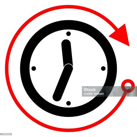 Clock Pictogram Time Sport And Speed Concept Stock Illustration