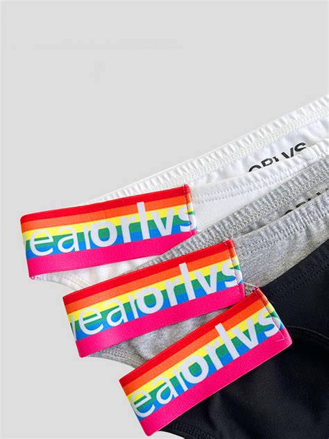 2 Pack Mens Sexy Rainbow Bikinis Mr Saker