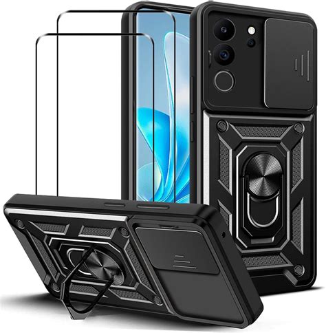 EasyLifeGo For Vivo V29 5G Case With Slide Camera Cover And Stand
