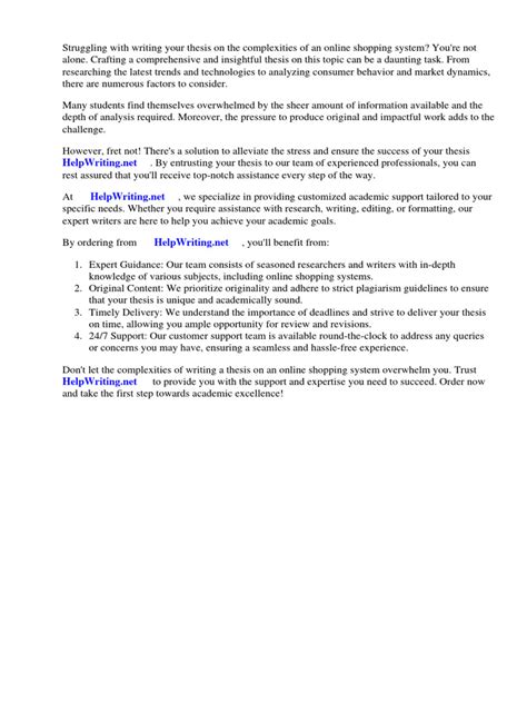 Online Shopping System Thesis Pdf Pdf