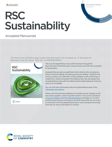 Pdf On The Fate Of Deep Eutectic Solvents After Their Use As Reaction