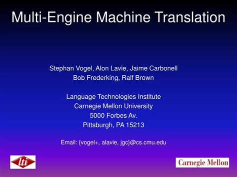 Ppt Multi Engine Machine Translation Powerpoint Presentation Free