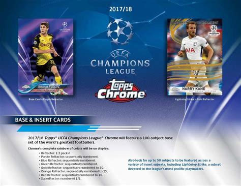 2017 18 Topps Uefa Champions League Chrome Soccer Cards